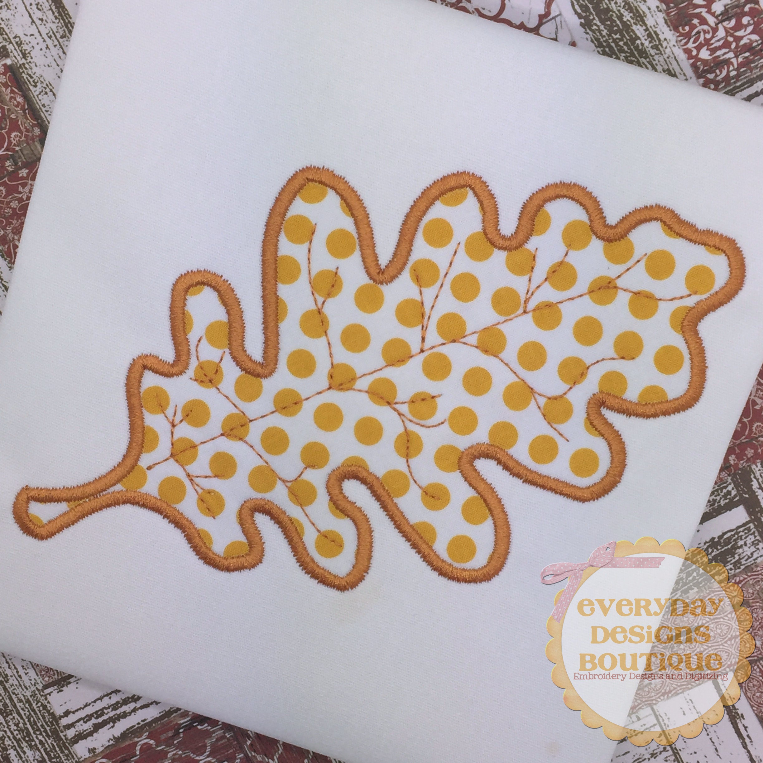 Fall Oak Leaf Machine Embroidery Applique Design Leaf - Etsy UK