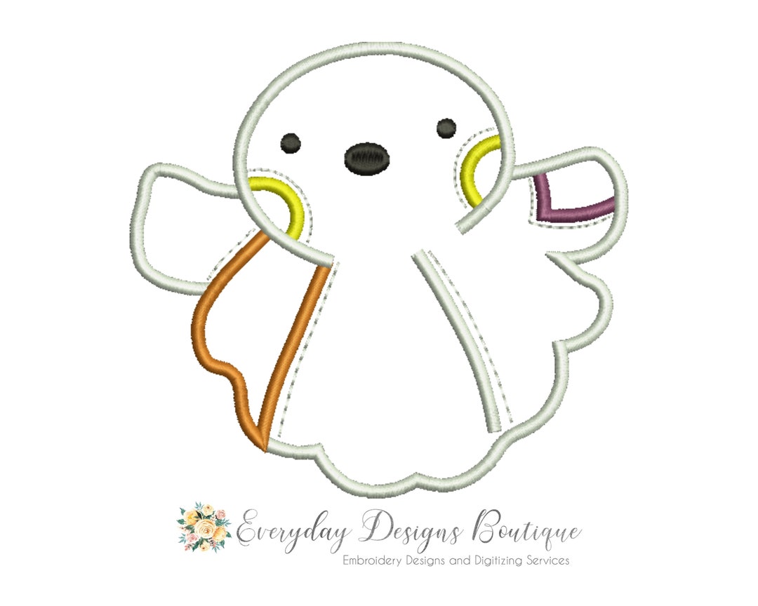 Patchy Ghost Applique Design for Machine Embroidery Instant Download ...