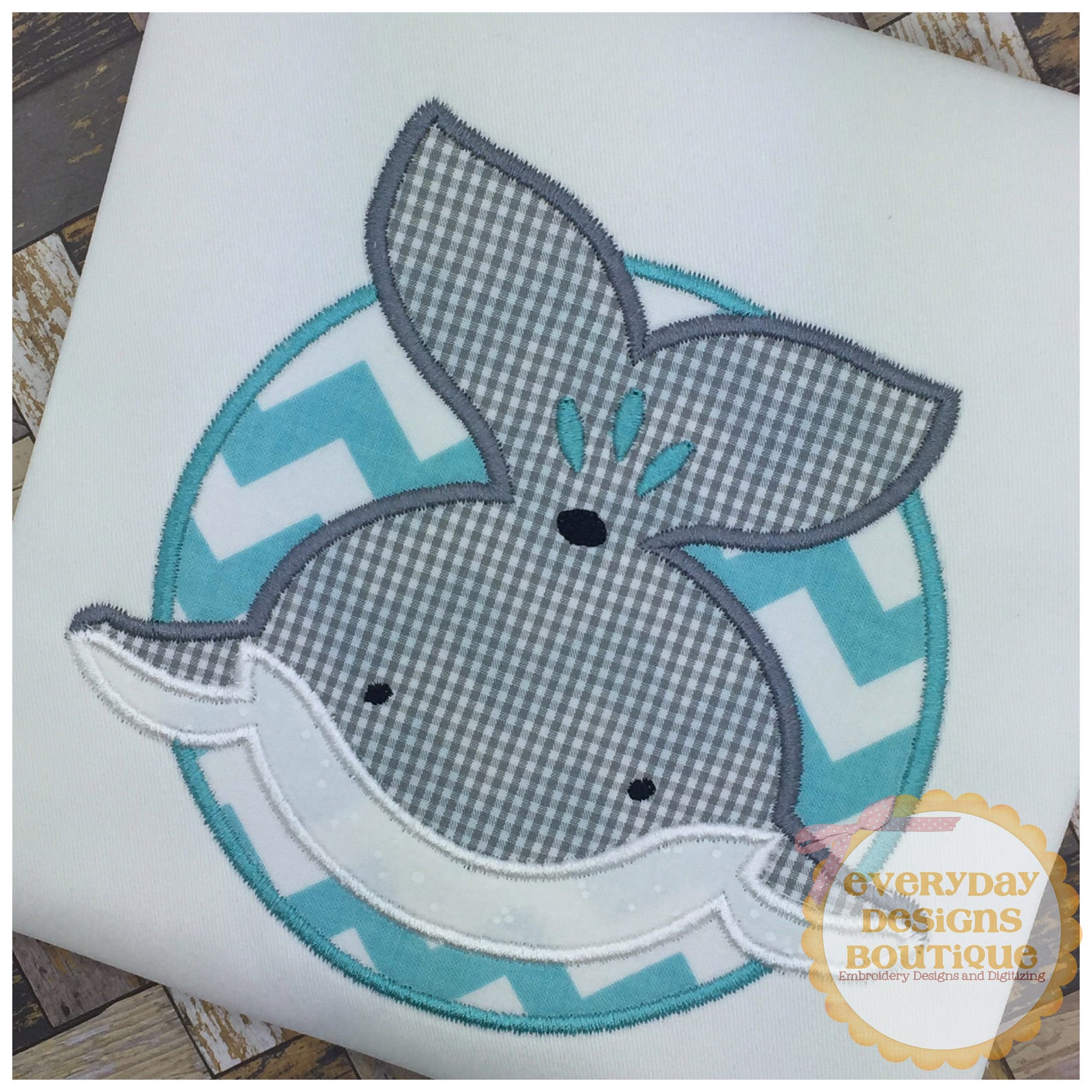 Smiling Whale Patch Machine Embroidery Applique Design - Etsy
