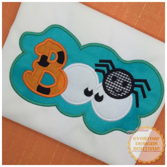 Boo Applique Design for Machine Embroidery Instant Download | Etsy
