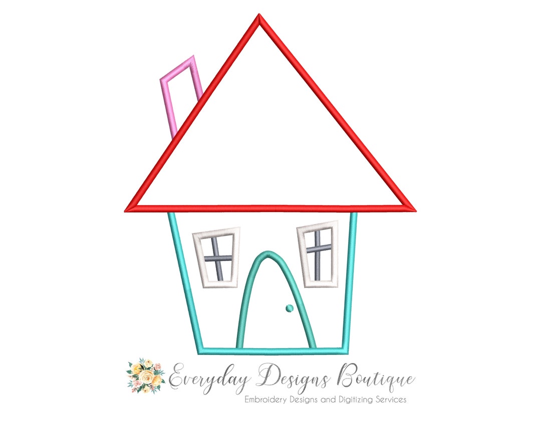 Little House 2 Machine Embroidery Applique Design - House Applique ...