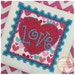 Love Stamp Applique Design for Machine Embroidery Instant Download Love ...