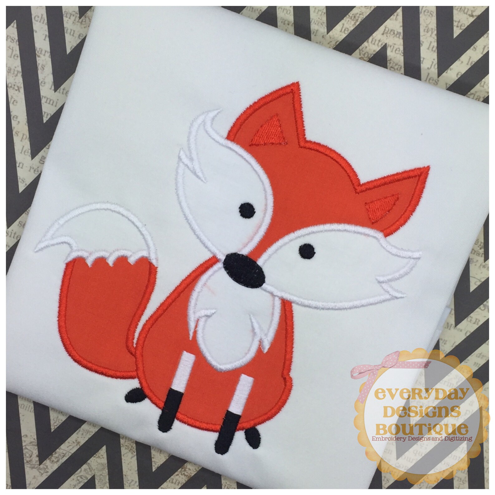 Fox Applique Machine Embroidery Design Fox Applique Fox - Etsy