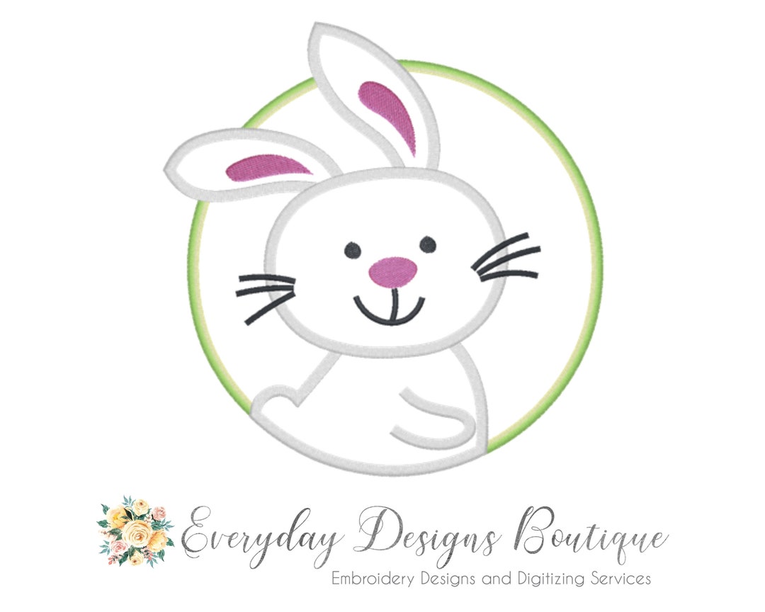 My Bunny Machine Embroidery Applique Design - Bunny Applique - Bunny ...