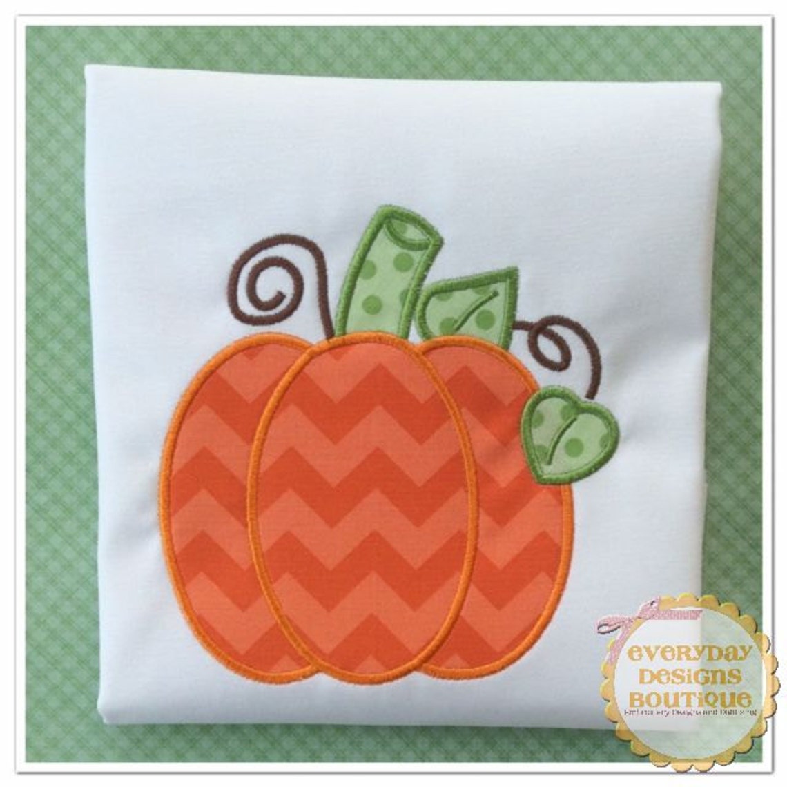 Pumpkin Machine Embroidery Applique Design Fall Pumpkin - Etsy
