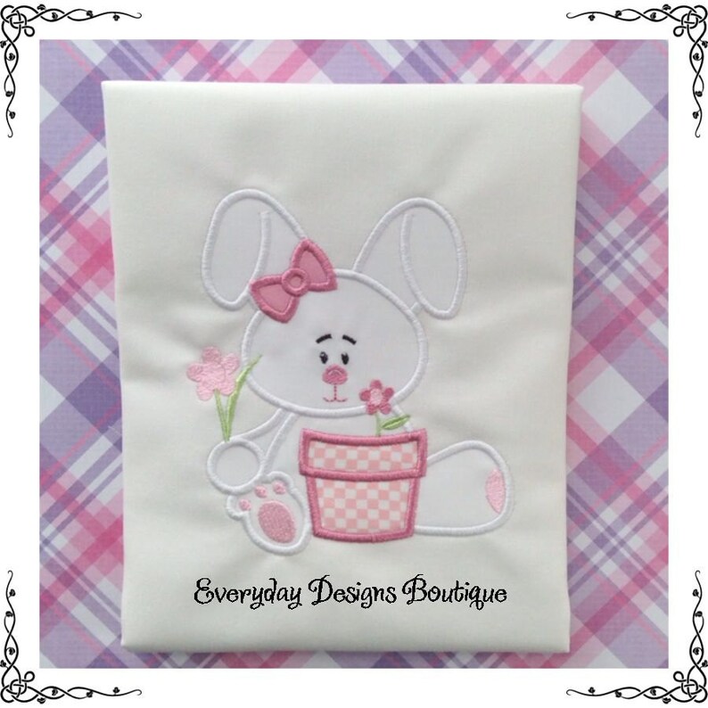 Bunny Girl 5 Machine Embroidery Applique Design Bunny Girl - Etsy