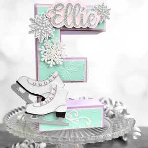 Ice Skating 3D Letter or Number - Ice Skating Birthday - Ice Skating ...