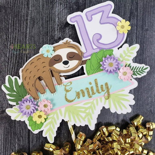 Sloth Cake Topper Birthday - Etsy