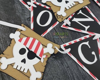 Pirate Happy Birthday Banner Pirate Birthday Pirate Themed - Etsy