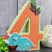 Dinosaur Themed Number 3D Dinosaur Number Dinosaur - Etsy
