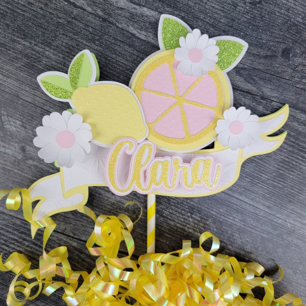 Lemonade Cake Topper - Etsy