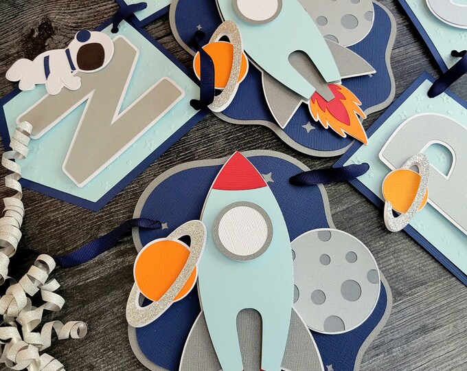 Space Birthday Banner - Rocketship Party - Etsy