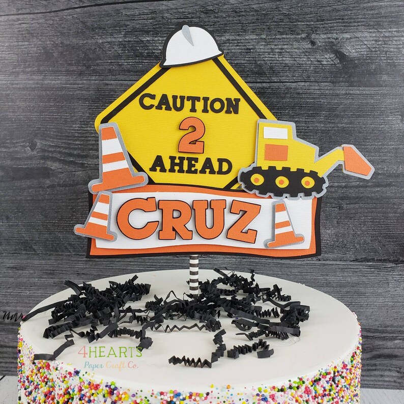Construction Cake Topper | Etsy