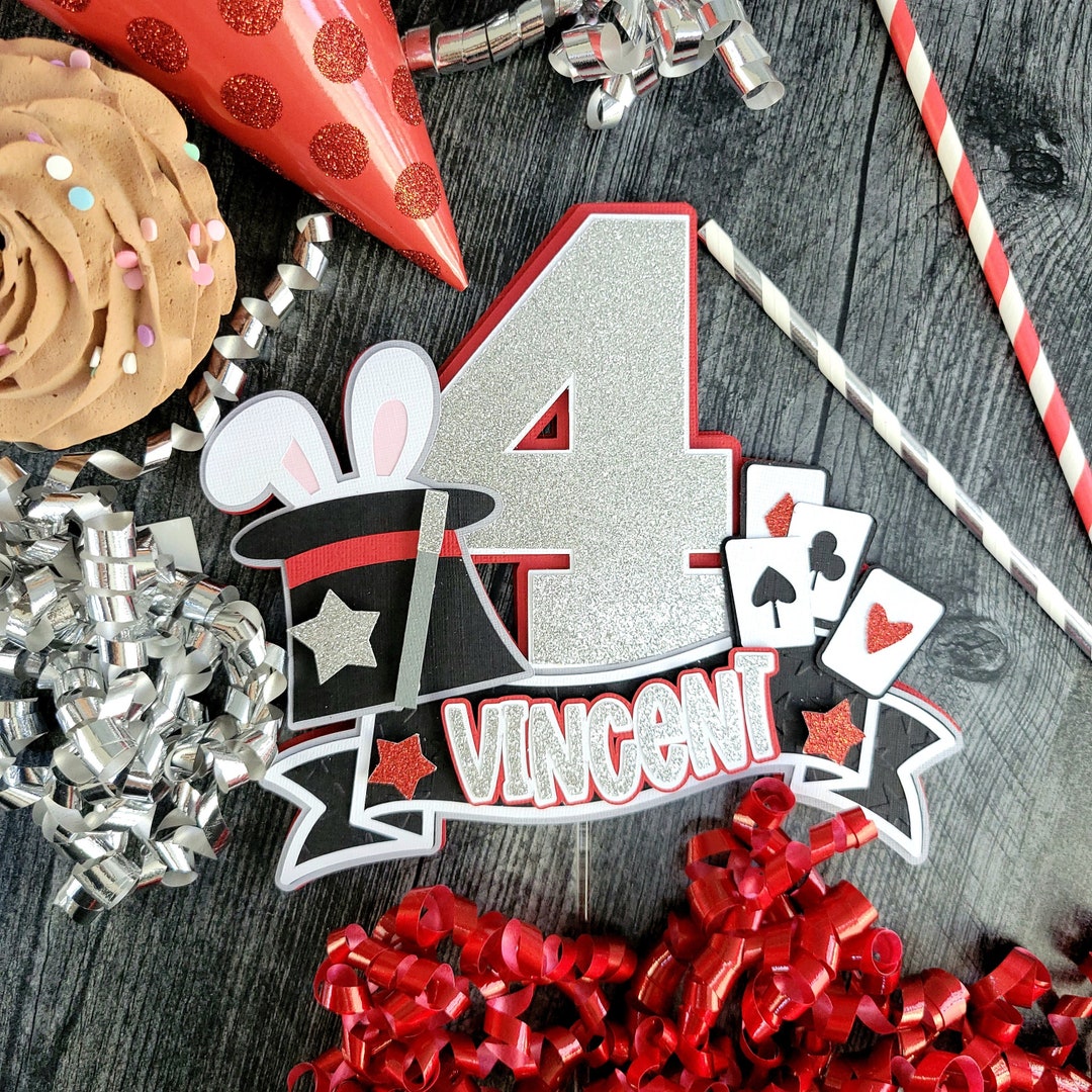 Magician Themed Cake Topper Magic Cake Topper Magician Birthday ...