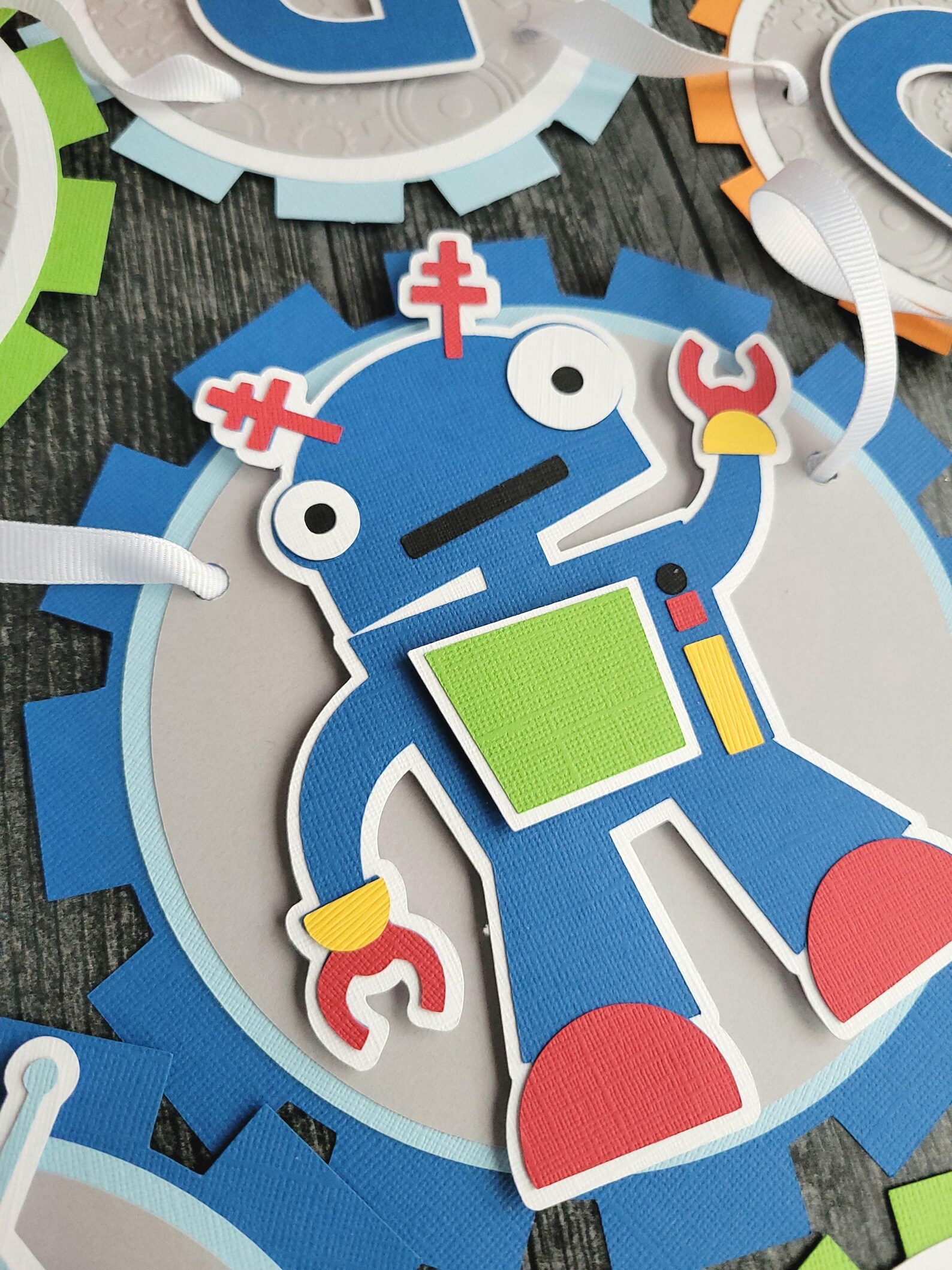 Robot Birthday Banner - Etsy