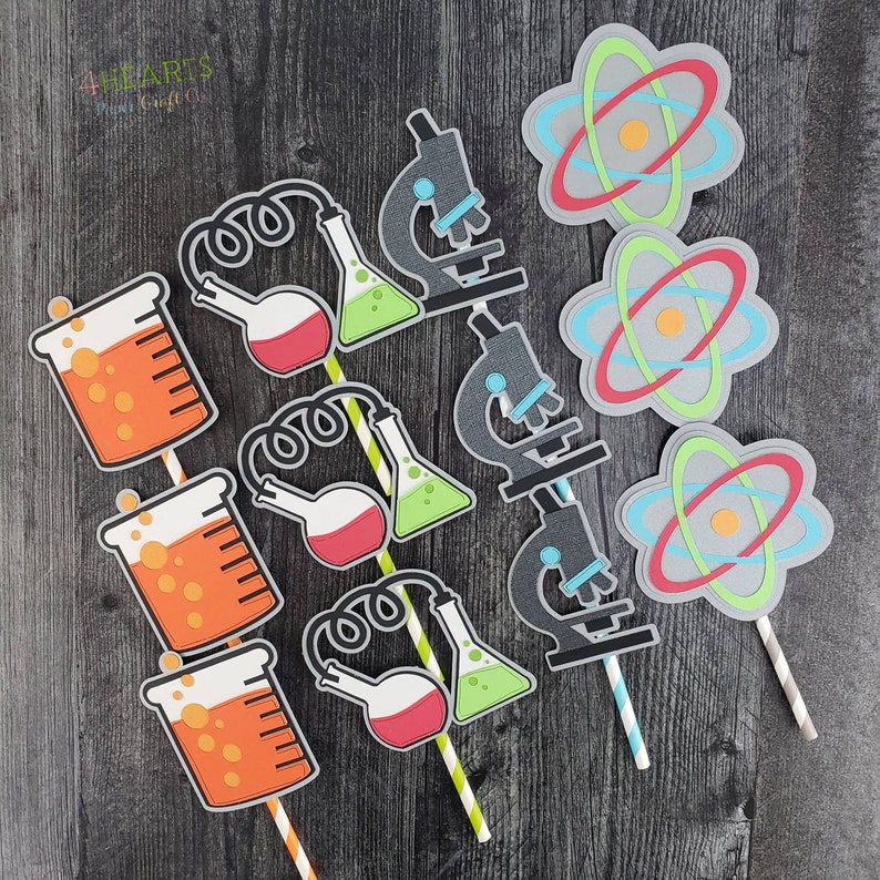 Science Cupcake Toppers Mad Science Party - Etsy