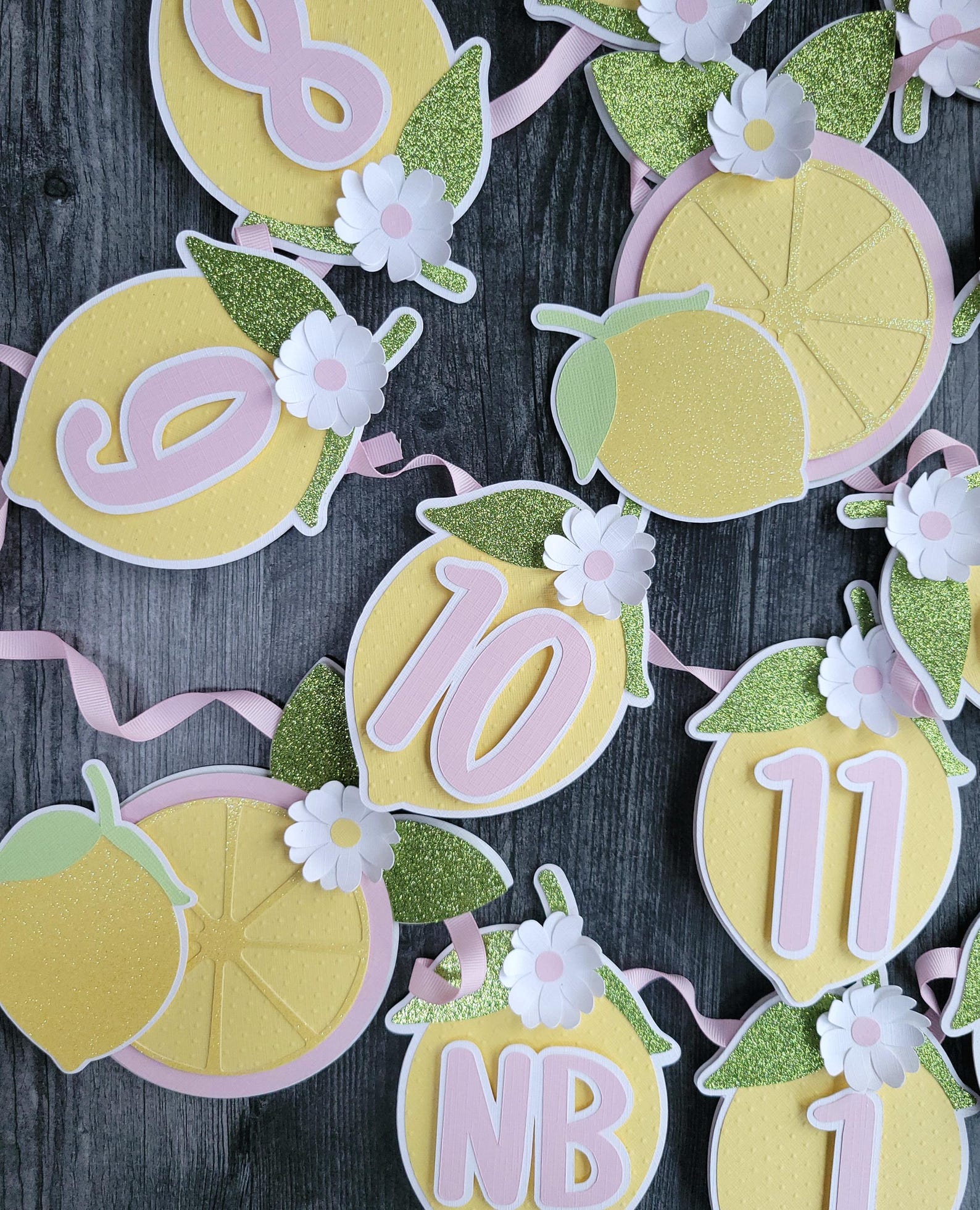 Lemon Photo Banner - Milestone Banner - Etsy