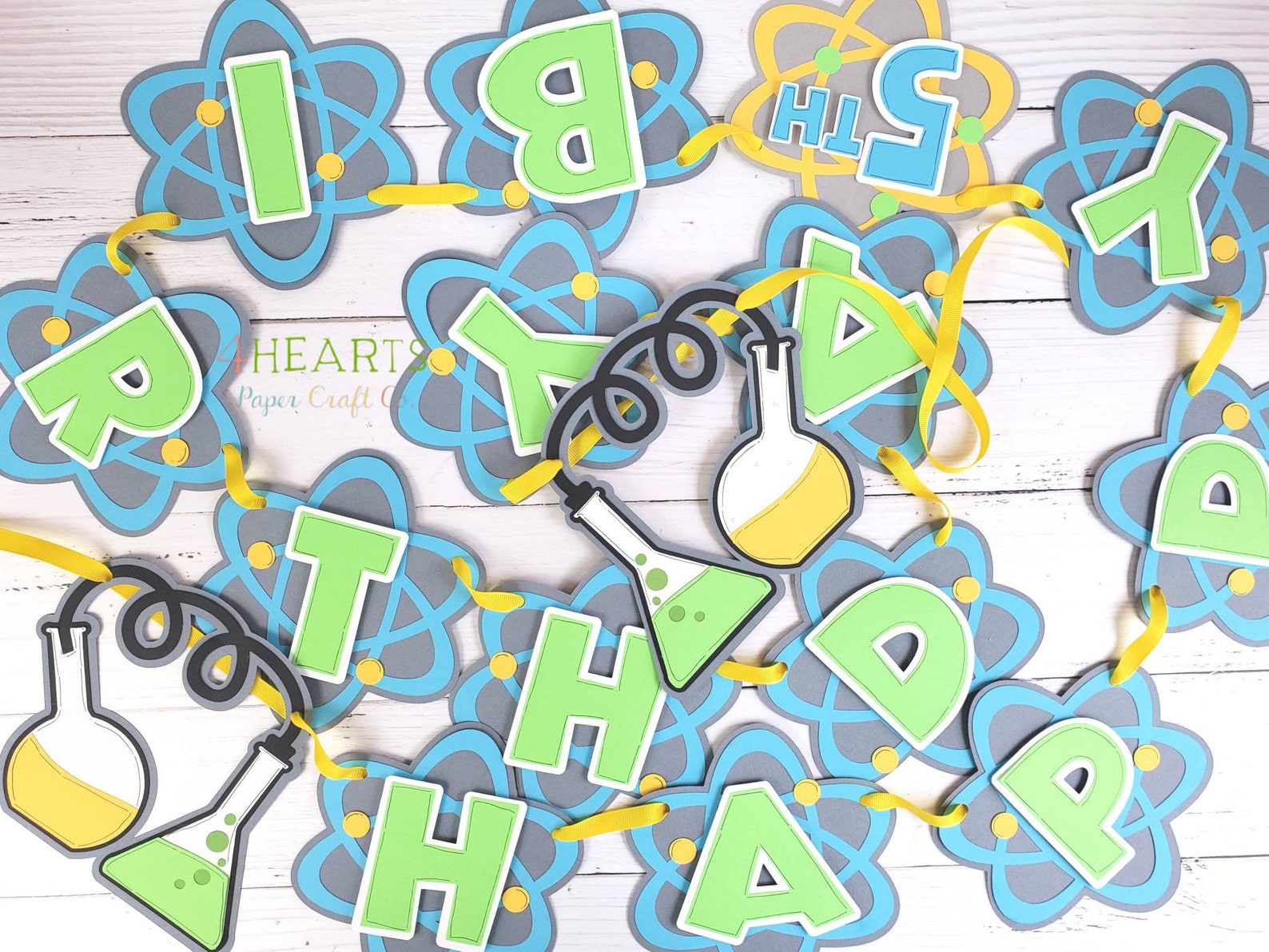 Science Birthday Banner Mad Science Birthday Banner | Etsy