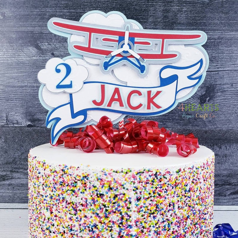 Airplane Cake Topper Plane Cake Topper Airplane Birthday - Etsy
