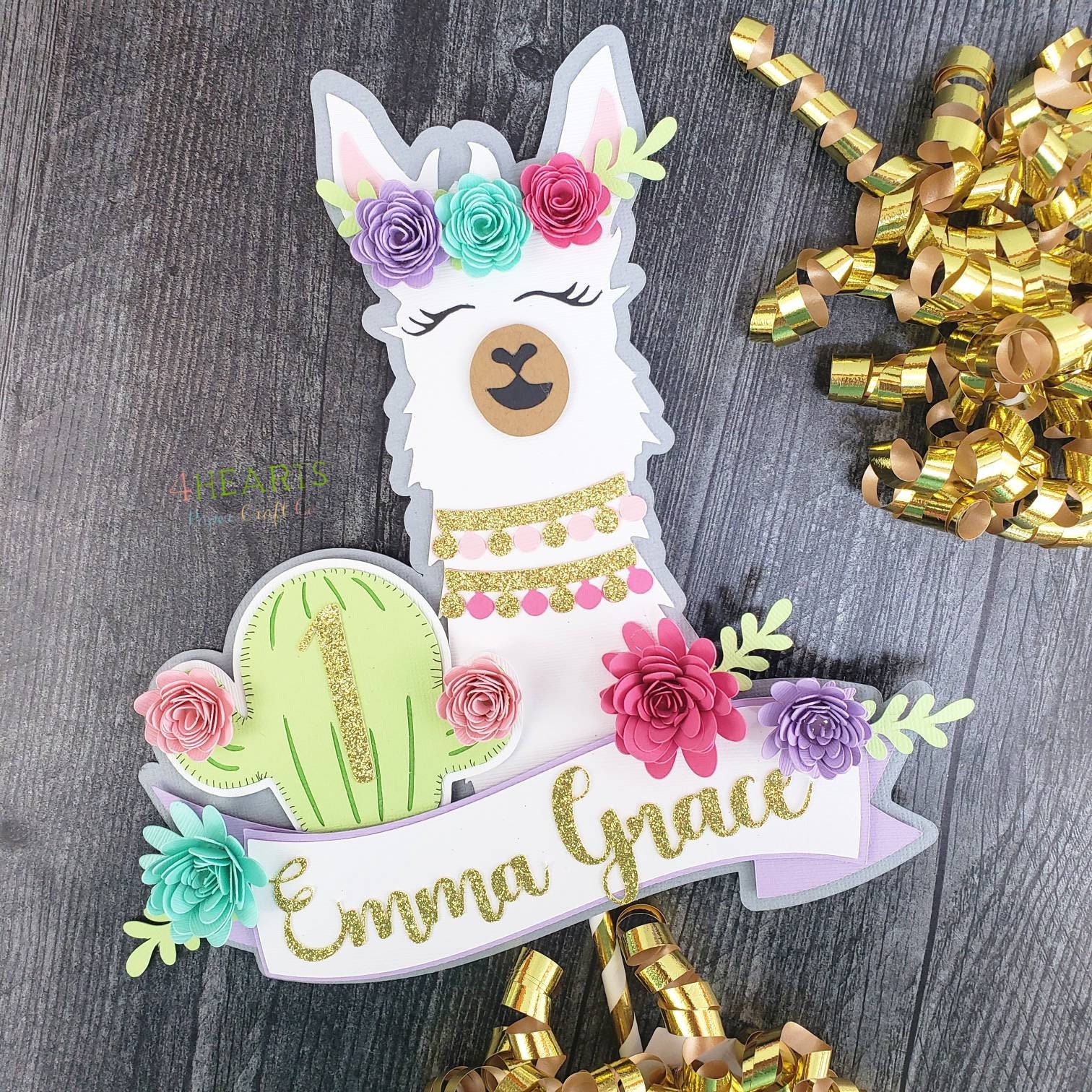 Llama Cake Topper - Etsy