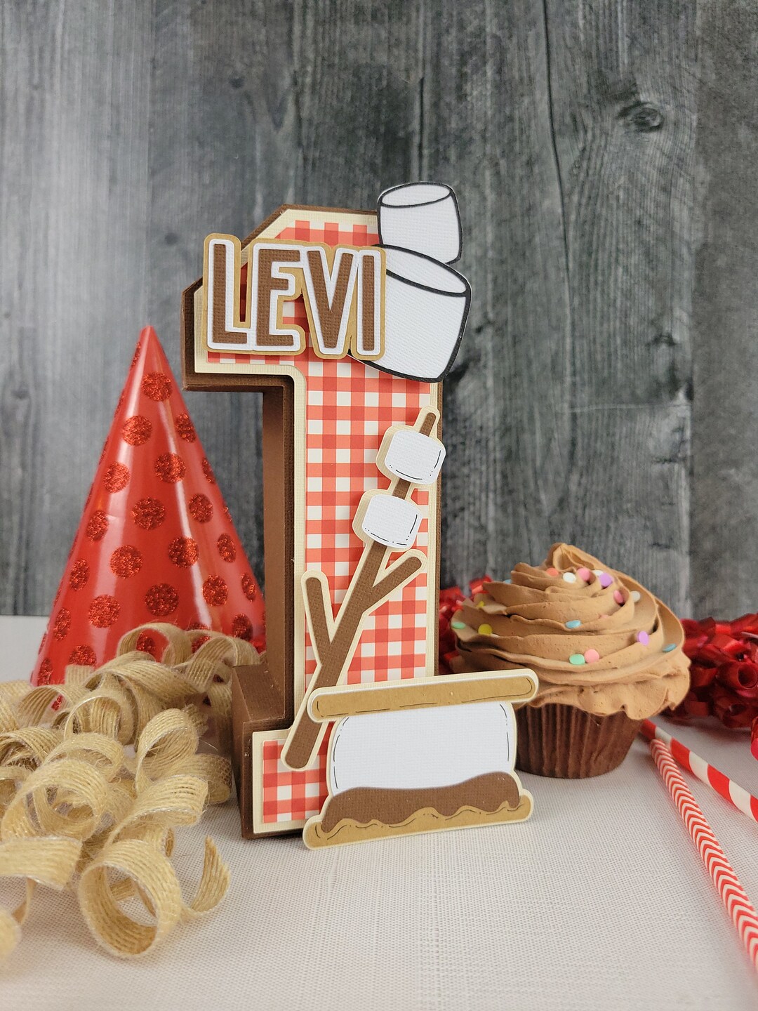 S'mores 3D Number or Letter -s'mores Birthday Centerpiece - Etsy
