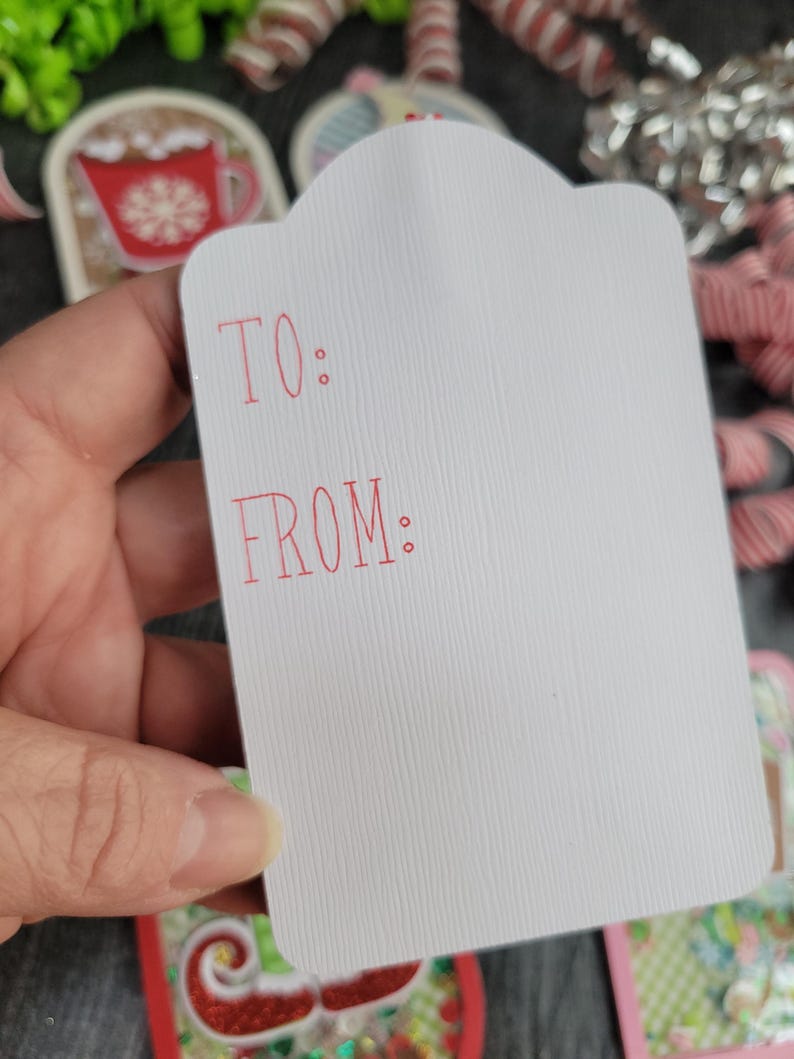 Christmas Shaker Gift Tag - Handmade With Glitter and Holiday ...