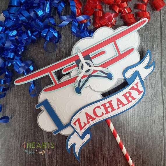Airplane Cake Topper Plane Cake Topper Airplane Birthday - Etsy