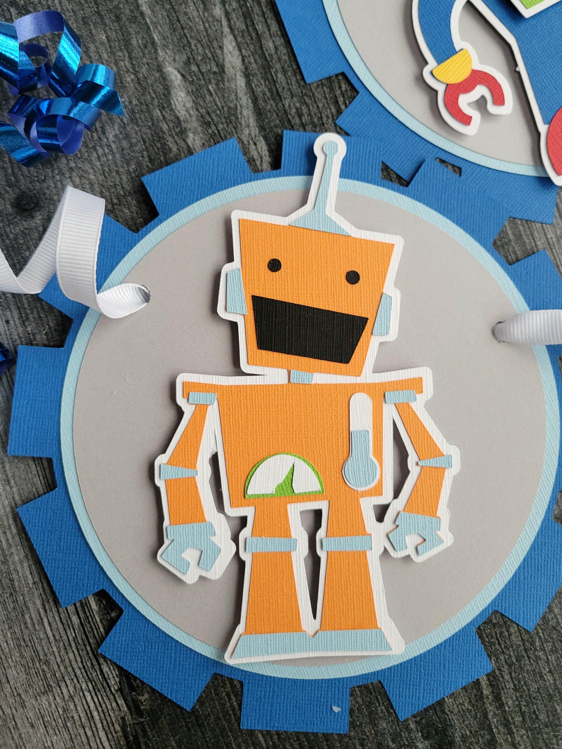 Robot Birthday Banner - Etsy