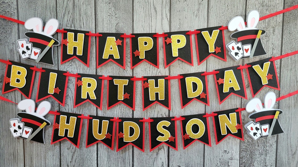 Magic Show Banner, Magician Birthday Party - Etsy