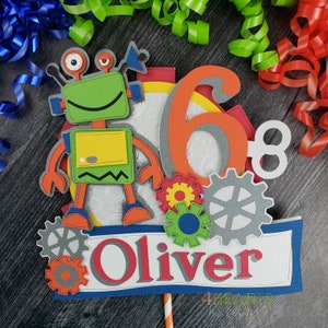 Robot Cake Topper Robot Birthday Centerpiece | Etsy