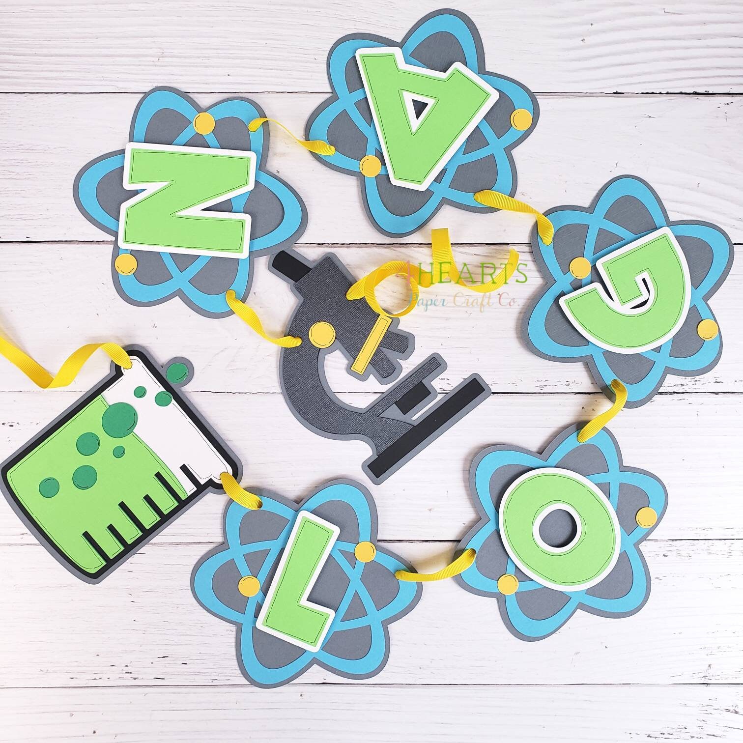 Science Birthday Banner Mad Science Birthday Banner | Etsy