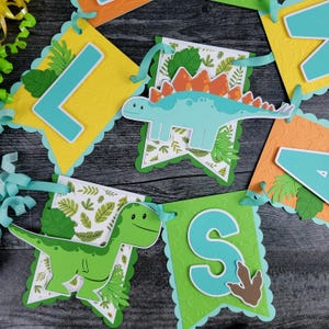 Dinosaur Birthday Banner - Dinosaur Birthday - Dinosaur Party - Etsy