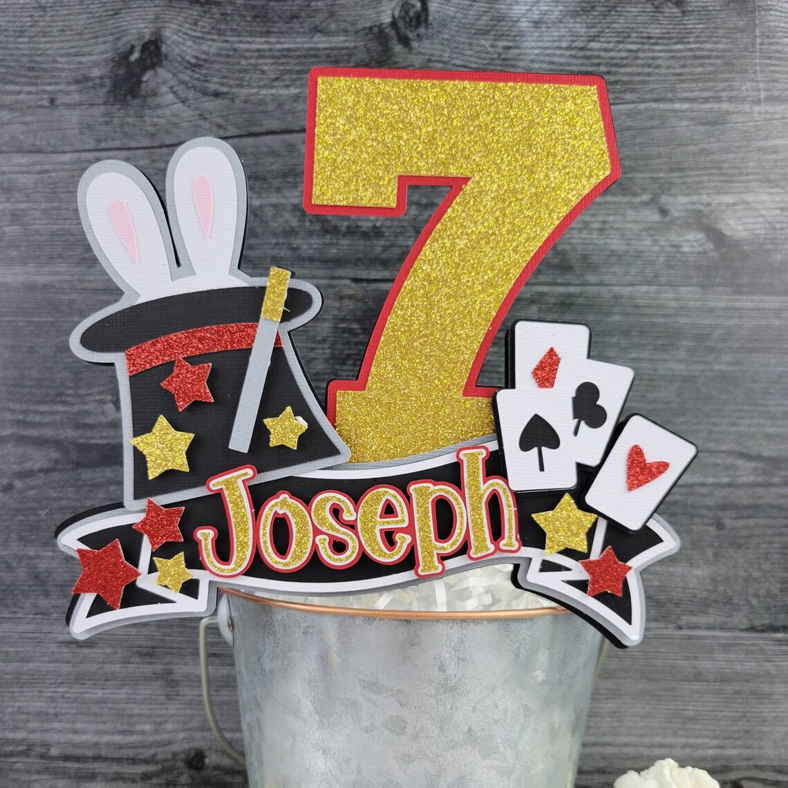Magician Themed Cake Topper Magic Cake Topper Magician - Etsy