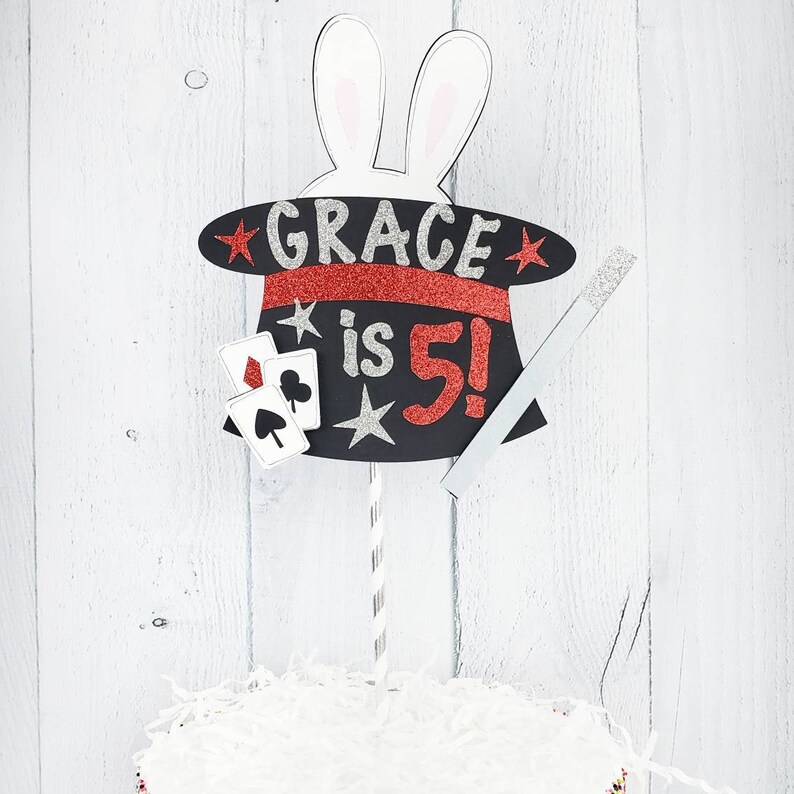 Magician Themed Cake Topper Magic Cake Topper | Etsy