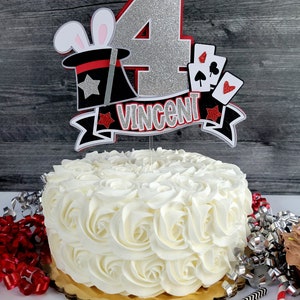Magician Themed Cake Topper - Magic Cake Topper - Magician Birthday ...