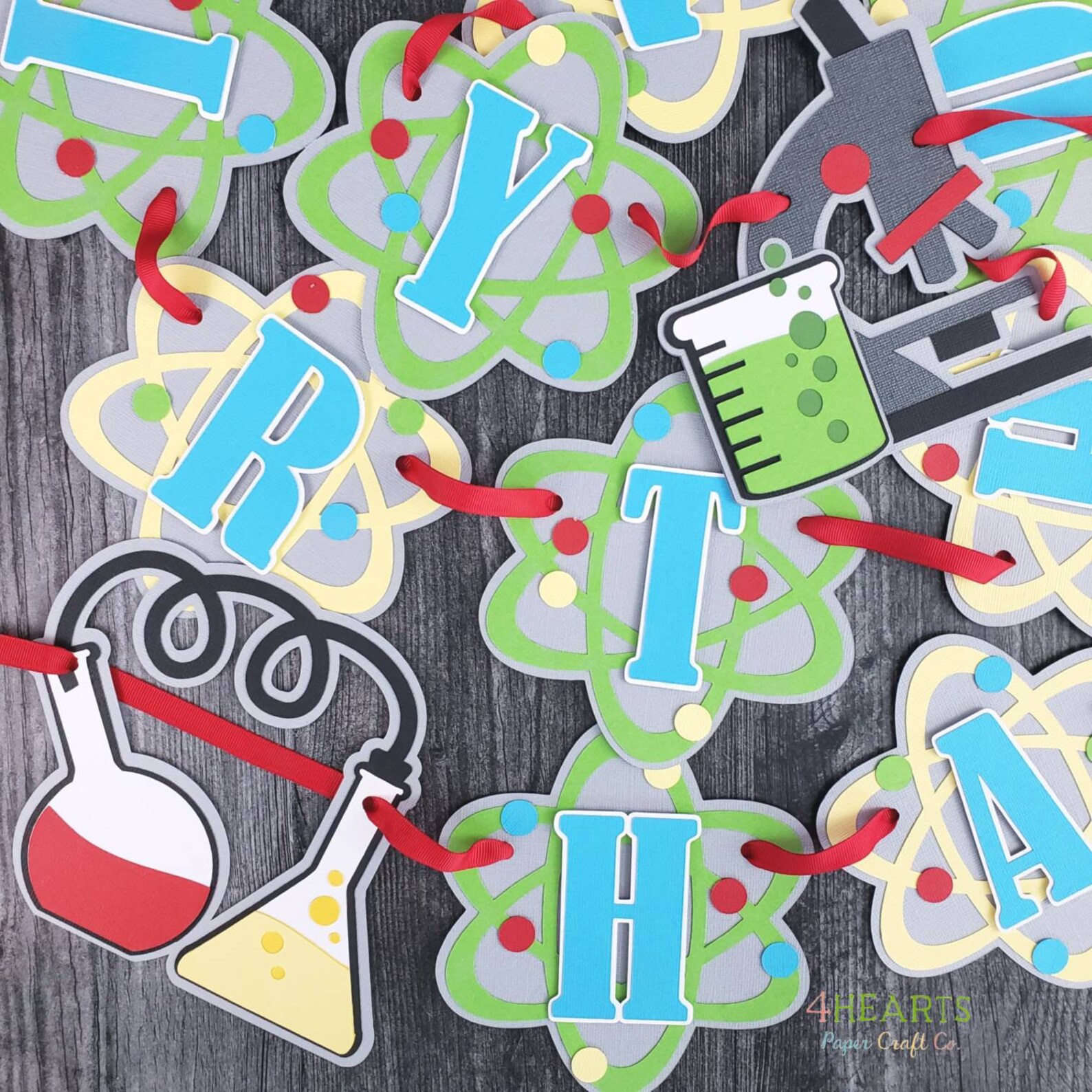 Science Birthday Banner Mad Science Birthday Banner | Etsy