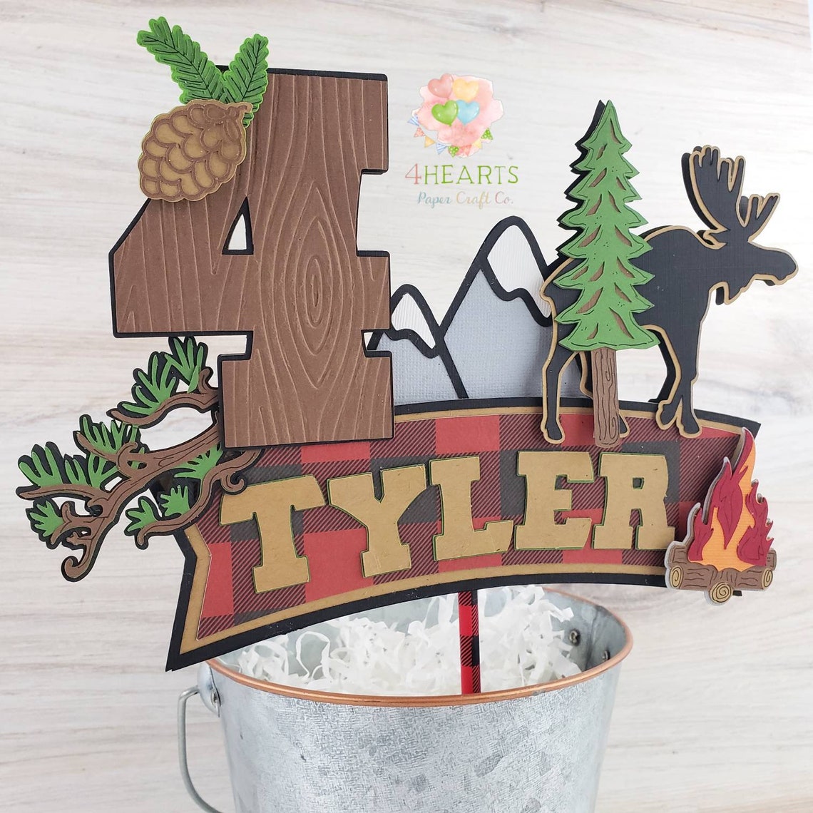 Lumberjack Cake Topper Camping Cake Topper | Etsy