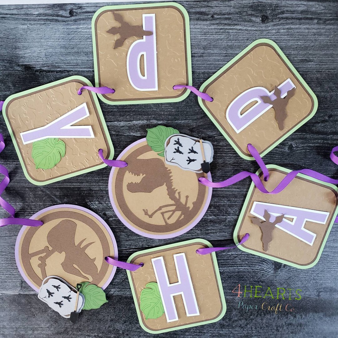 Dinosaur Fossil Banner - Etsy