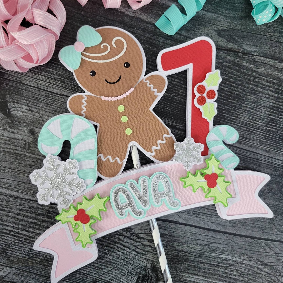 Gingerbread Cake Topper, Gingerbread Birthday - Etsy