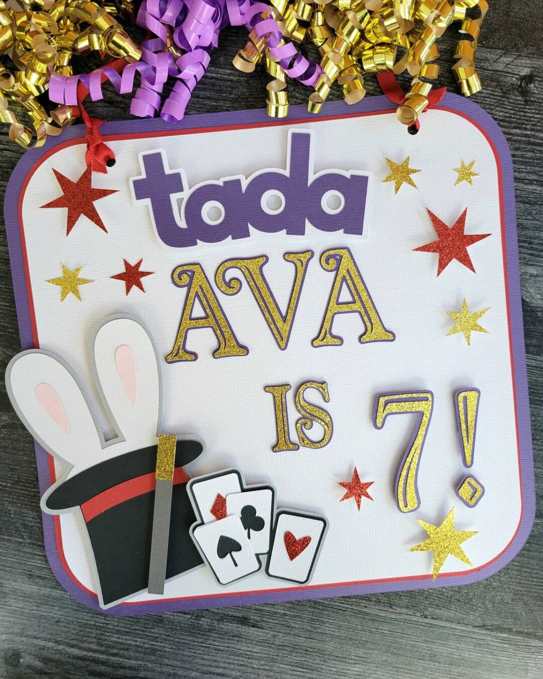 Magician Birthday Door Sign, Magic Show Sign - Etsy