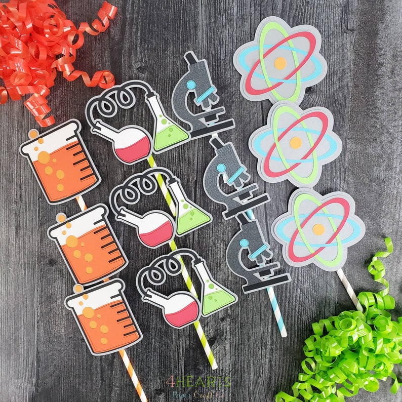 Science Cupcake Toppers Mad Science Party - Etsy