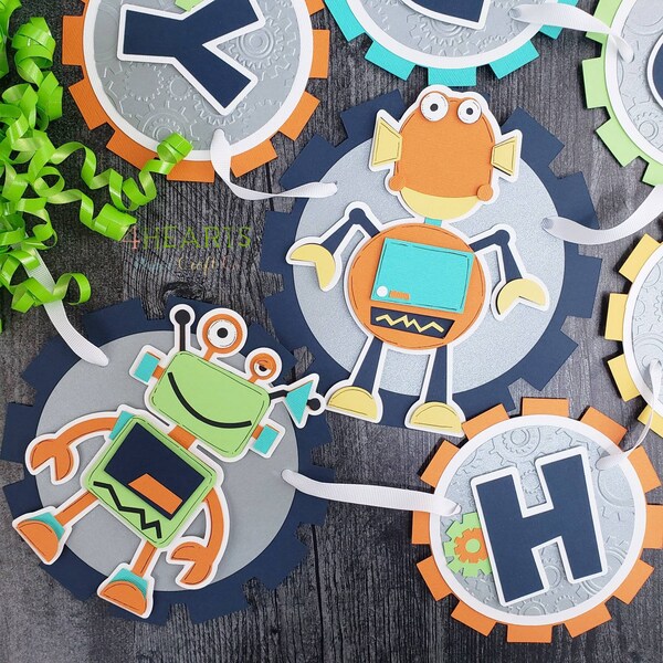Robot Banner - Etsy