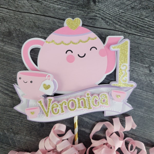 Tea Cup Cake Topper - Etsy