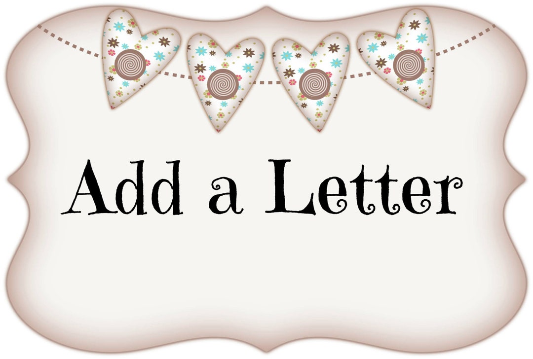 Add a Letter or Letters to a Name Banner - Etsy