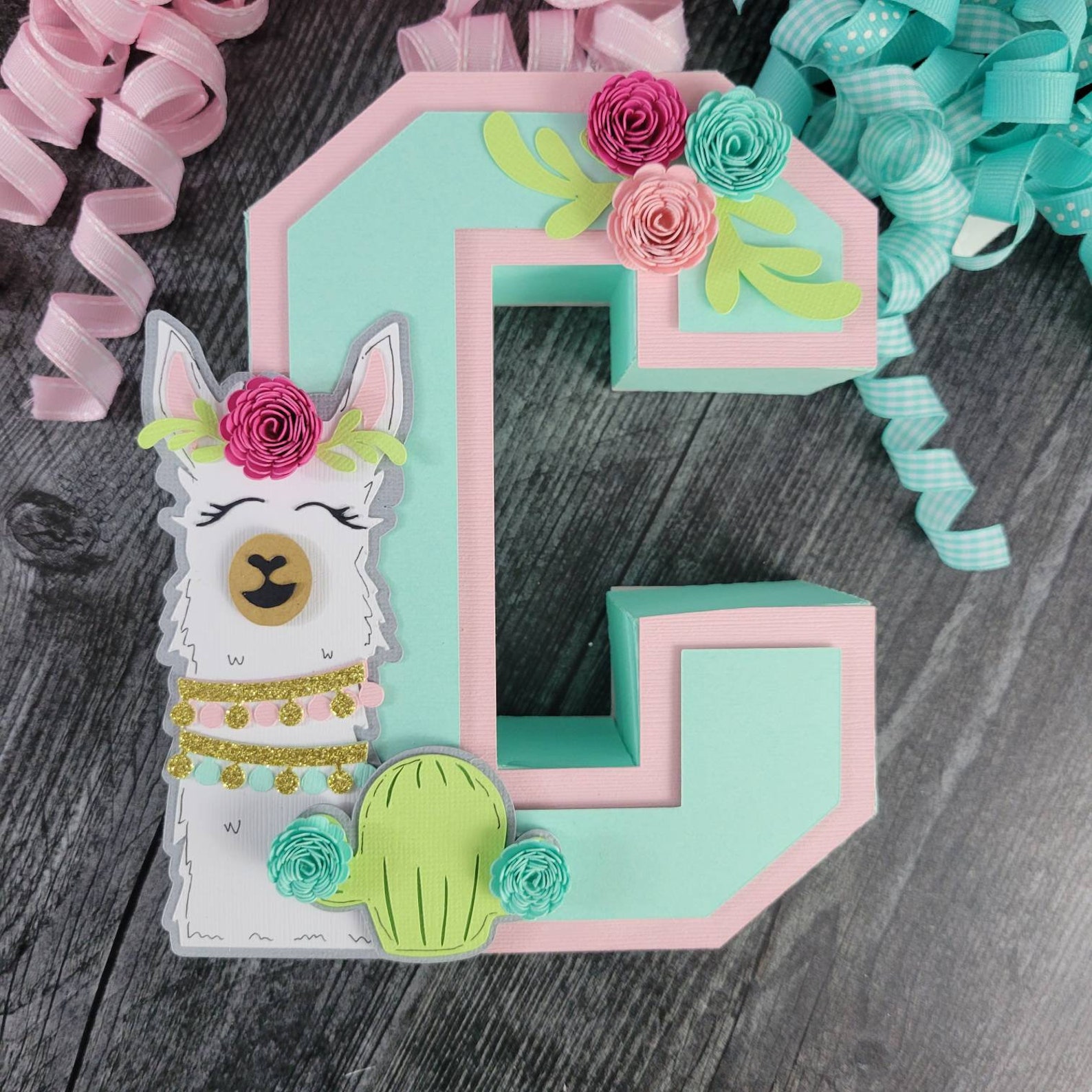 Llama 3D Letter Centerpiece Llama Birthday Llama Party - Etsy