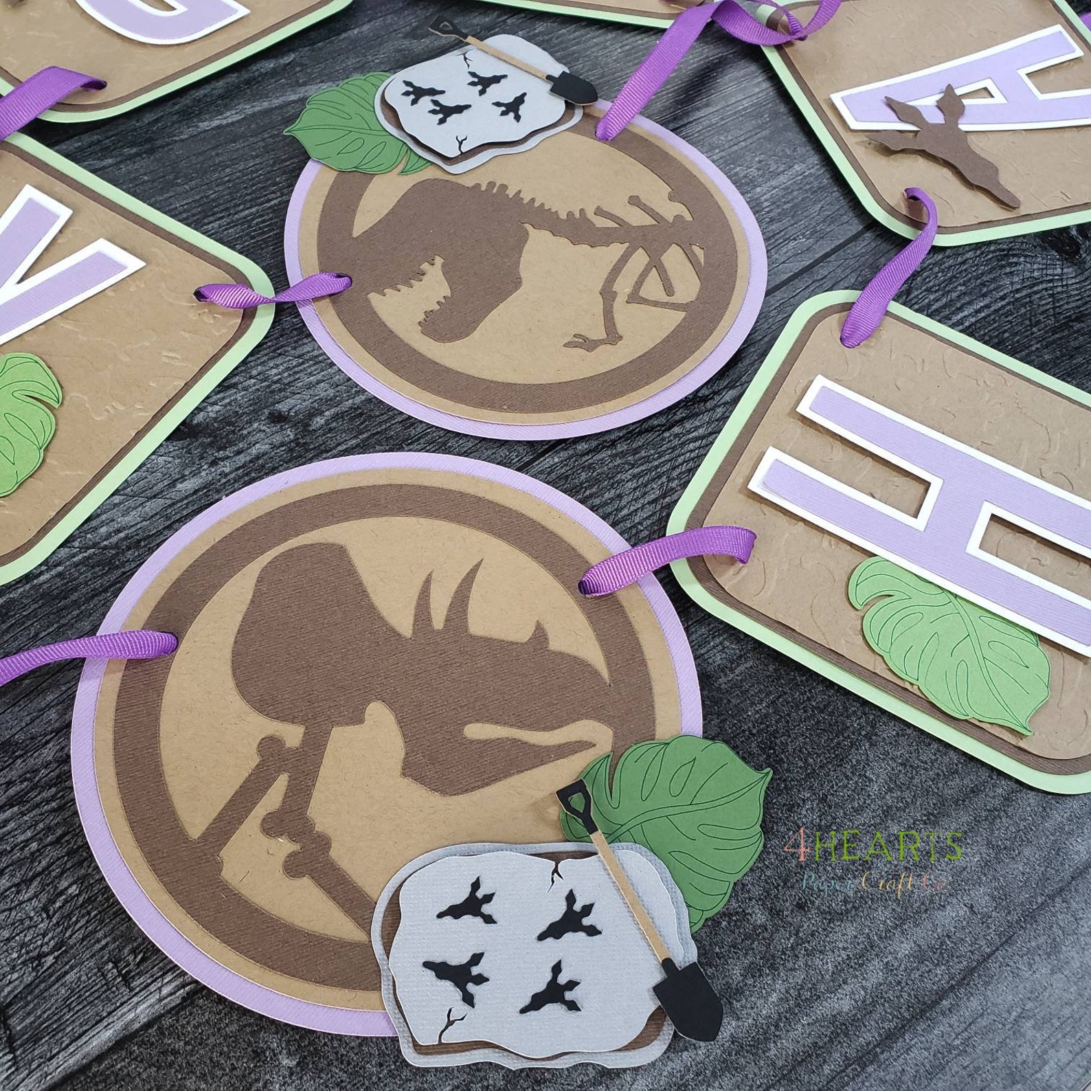 Dinosaur Fossil Banner - Etsy