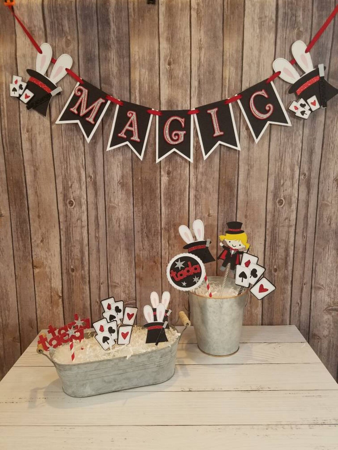 Magician Cupcake Toppers Magic Birthday | Etsy