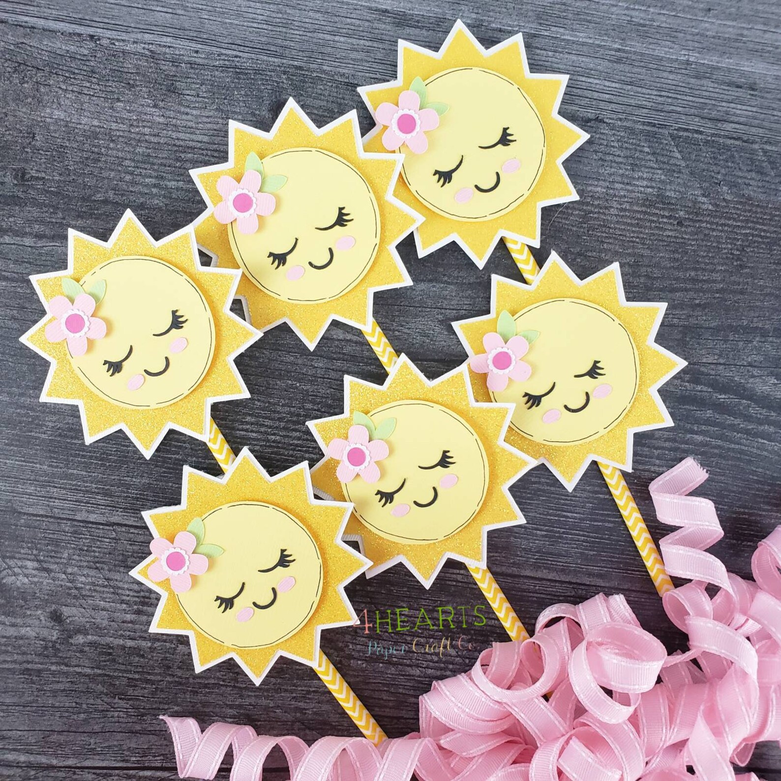 Sunshine Cupcake Toppers Sunshine Birthday Sun Theme | Etsy