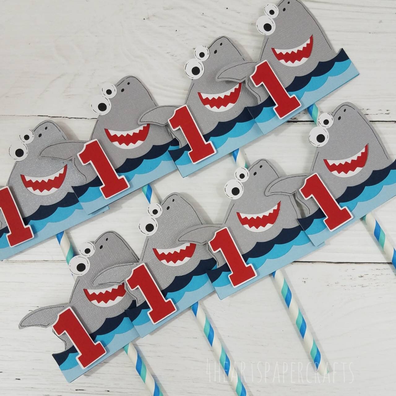 Shark Cupcake Toppers | Etsy