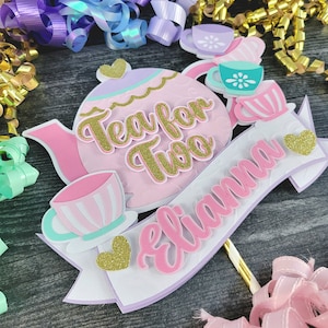 Tea for Two Cake Topper - Etsy